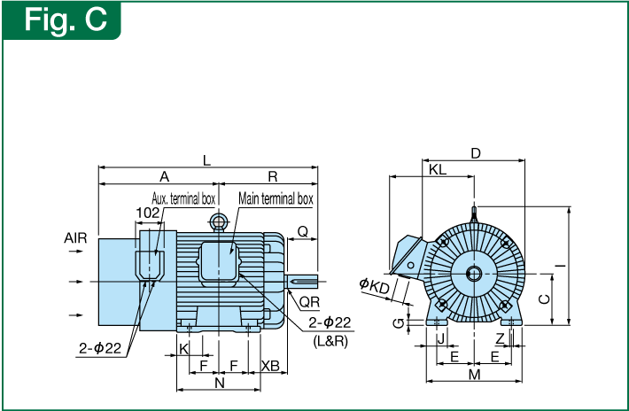 External dimensions of dedicated motors (Induction motor with sensor ...