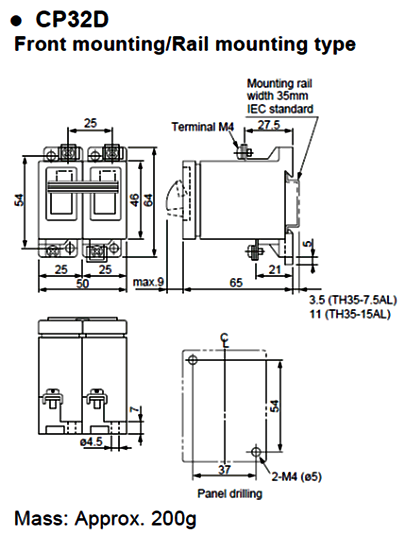 Circuit protectors: D series | Fuji Electric FA Components & Systems Co., Ltd.