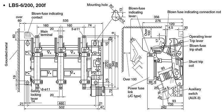Air load break switches: LBS,LB,RF series | Fuji Electric FA Components ...